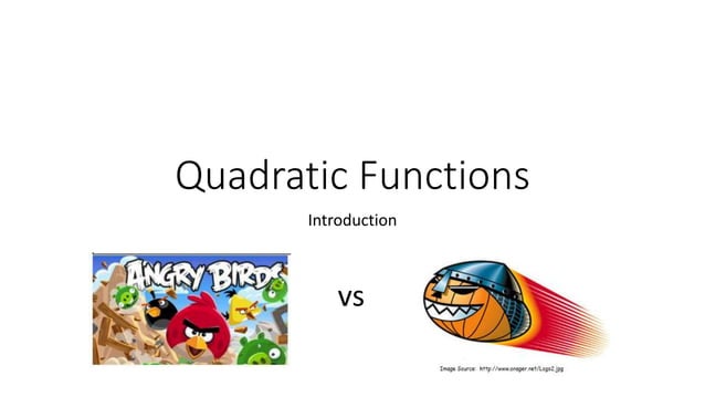 Intro to Quadratic Graphs with Angry Birds | PPTX