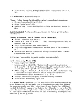 Introduction to Qualitative Research - Syllabus Spring 2014 | DOC