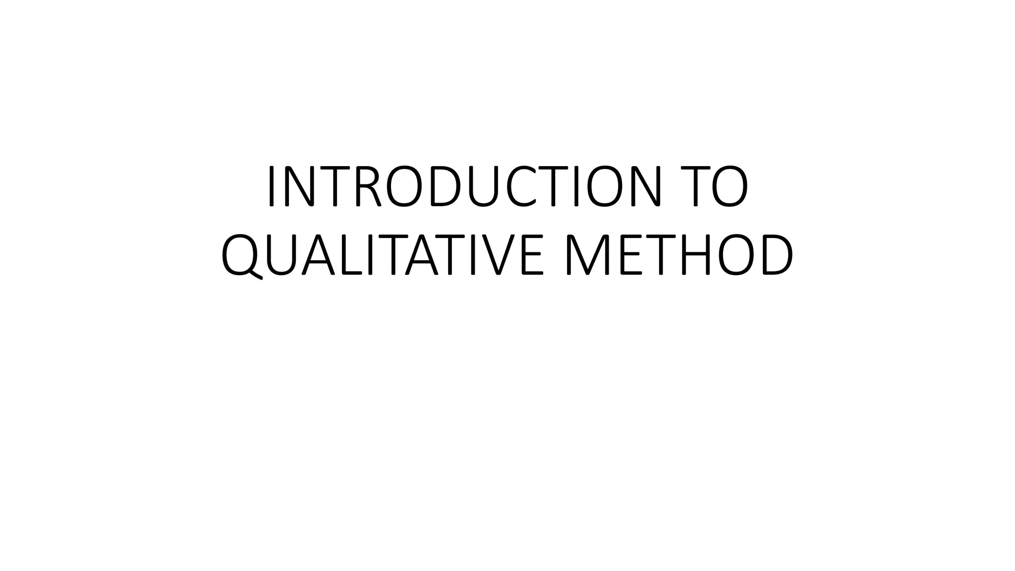 INTRODUCTION TO QUANTITATIVE METHOD IN RESEARCH | PPT