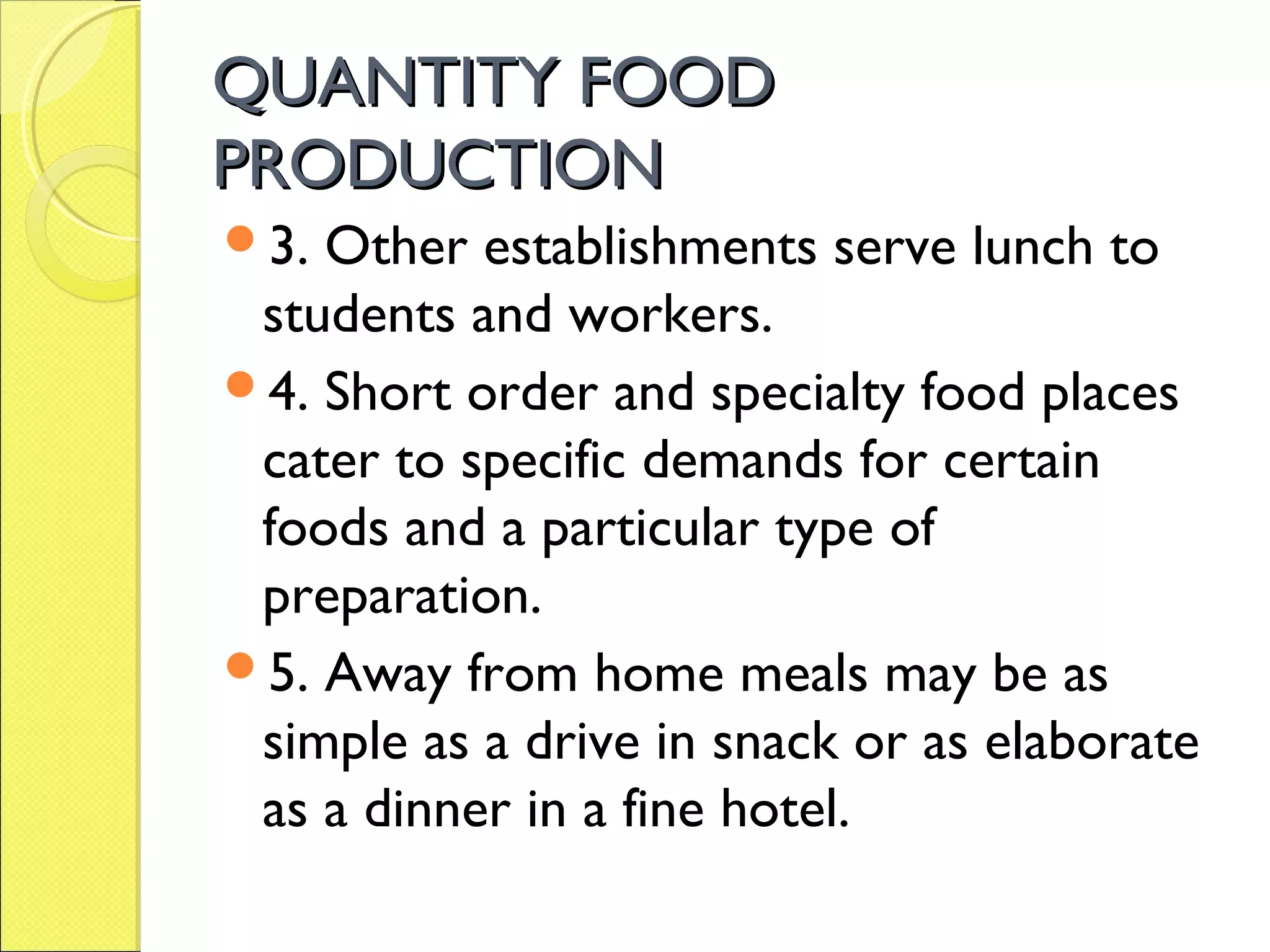Intro to quantity food production and purchasing | PPT