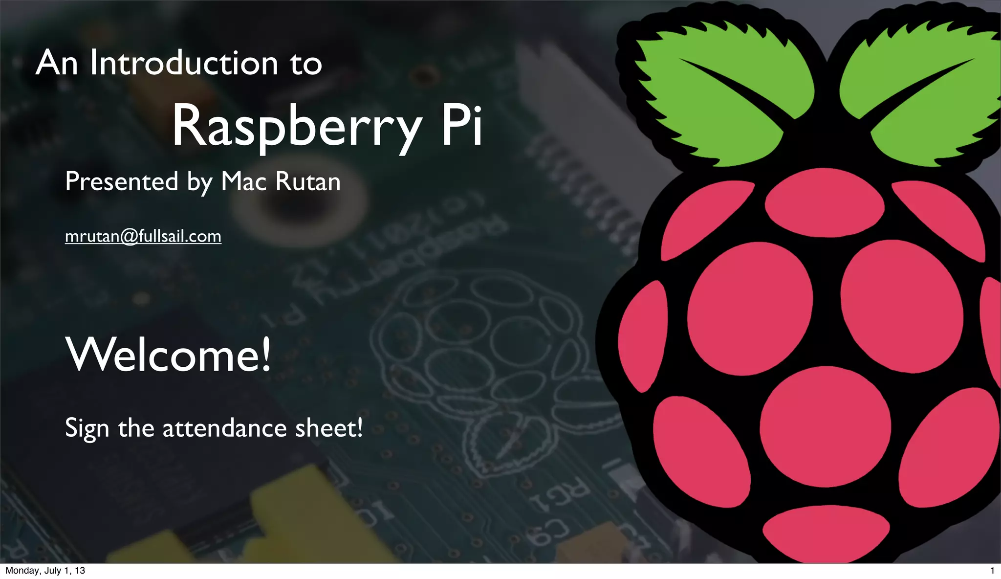 Intro to raspberry_pi | PPT