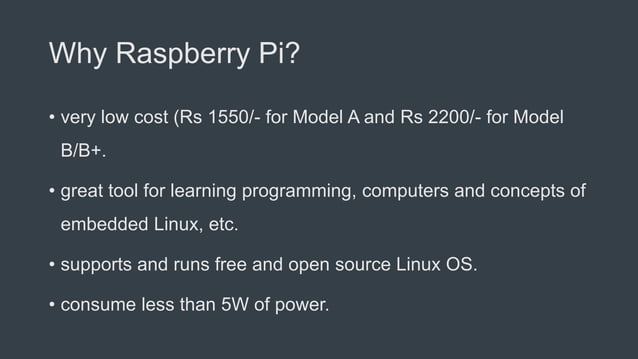 Intro to raspberry pi | PPT