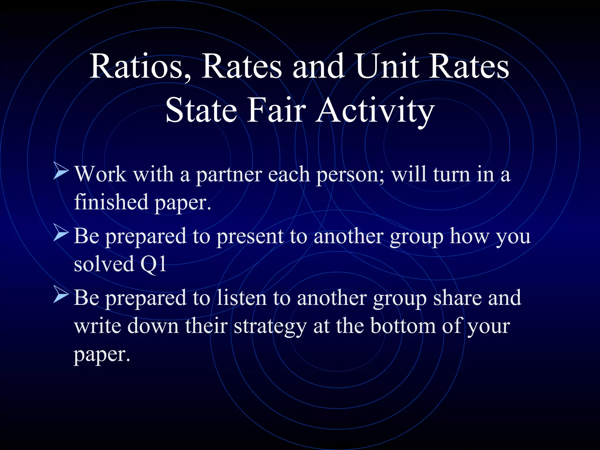 Intro to ratios, rates, and unit rates | PPT