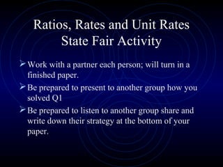 Intro to ratios, rates, and unit rates | PPT