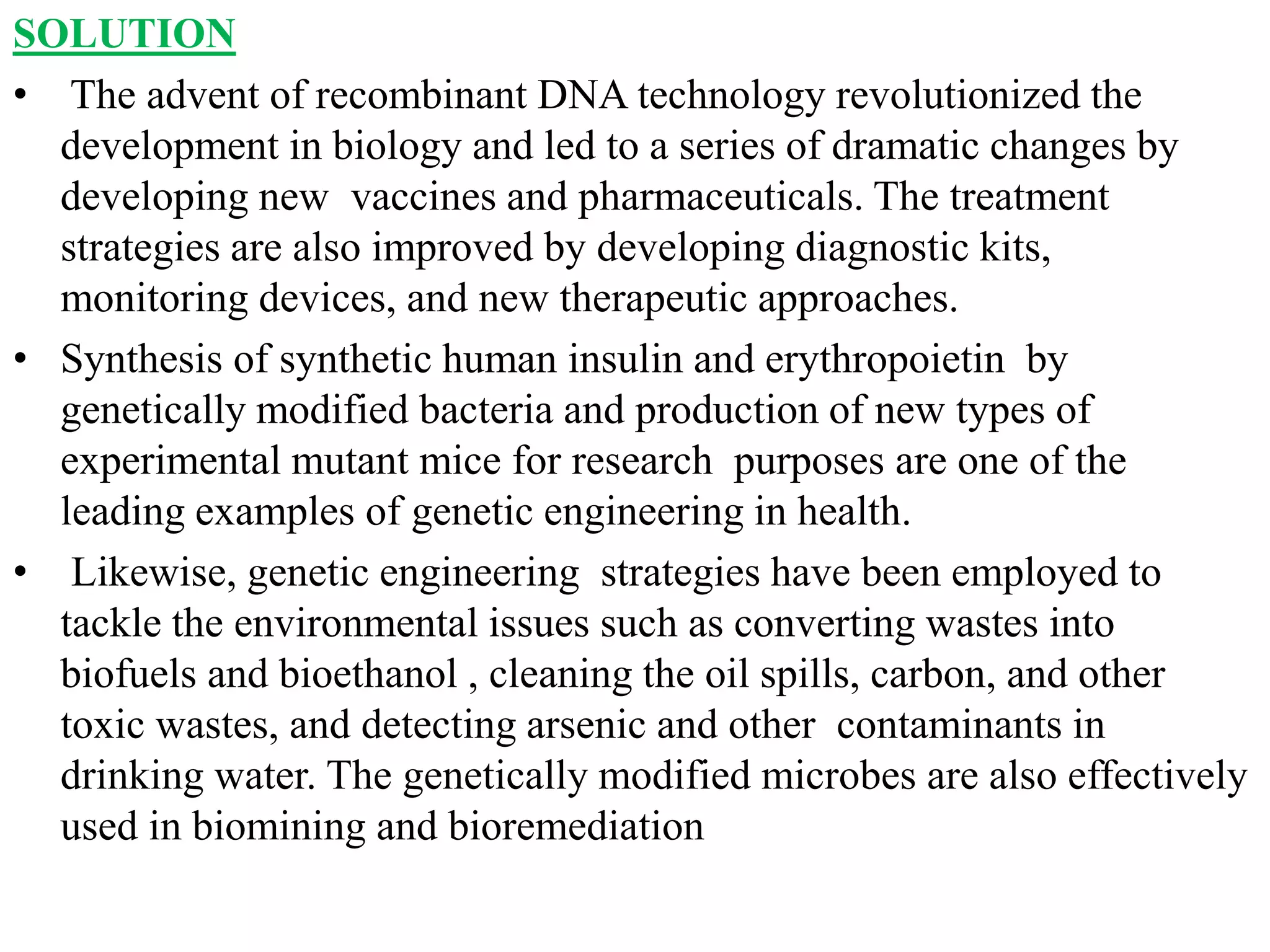 Introduction to recombination DNA technology | PPTX