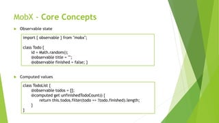 Introduction to React and MobX | PPTX | Web Development | Internet