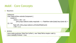 Introduction to React and MobX | PPTX | Web Development | Internet