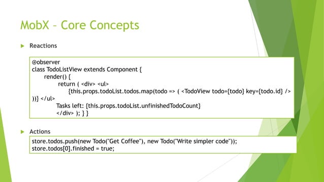 Introduction to React and MobX | PPT