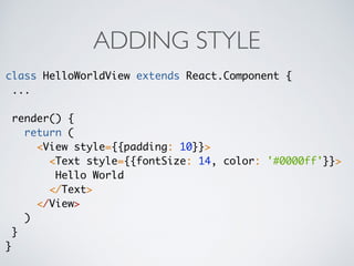Introduction to React Native & Redux | PPT