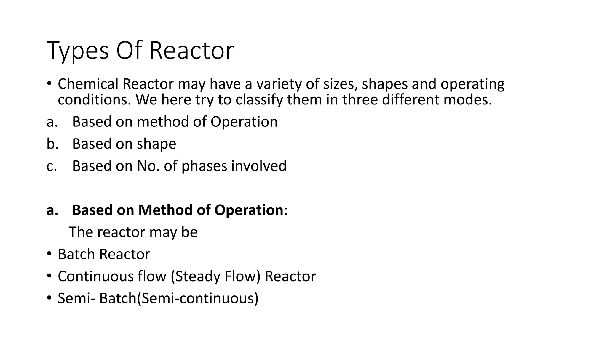 Intro to reactor design | PPTX