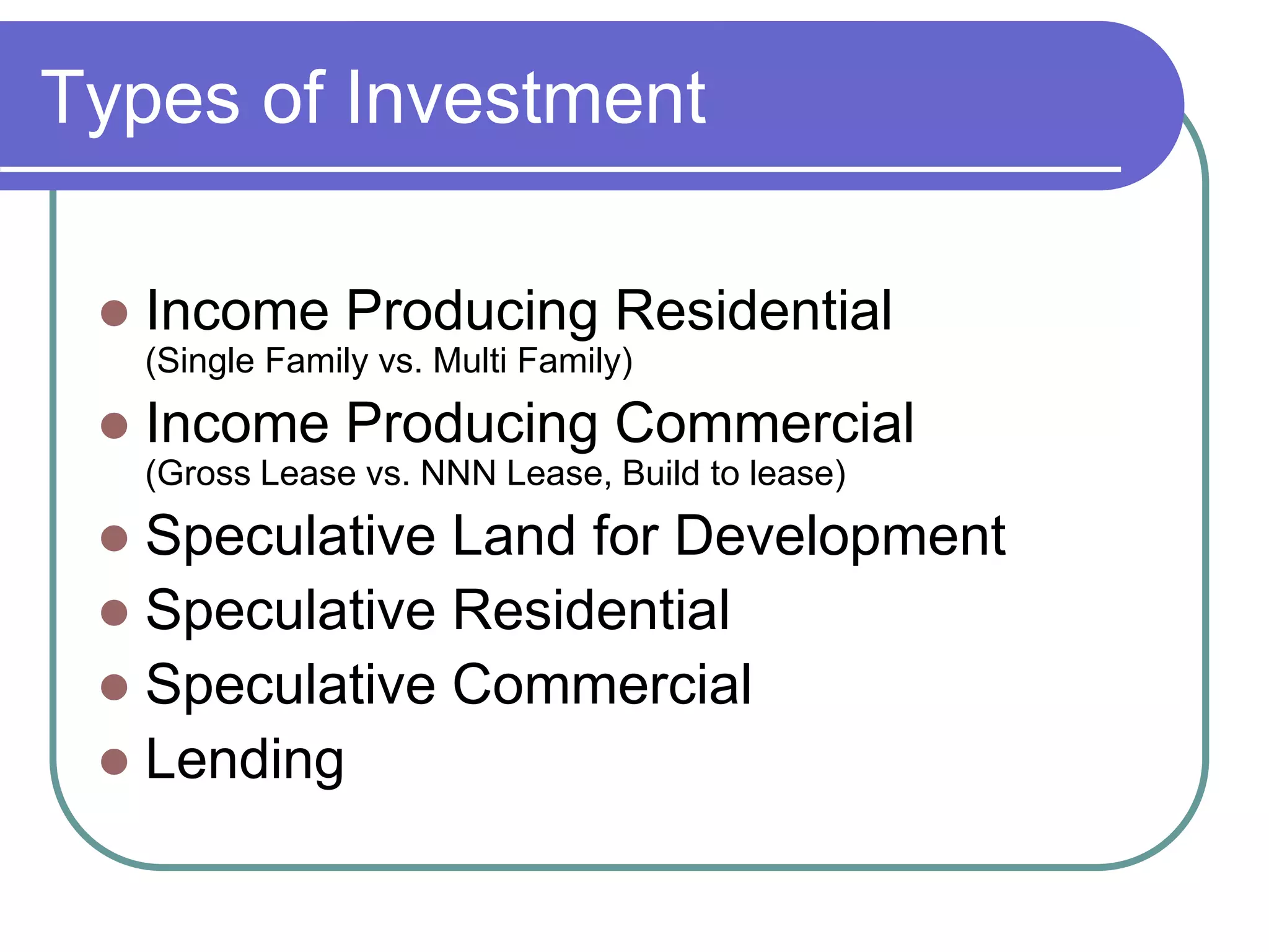 Introduction to Real Estate Investing | PPT