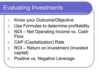 Introduction to Real Estate Investing | PPT
