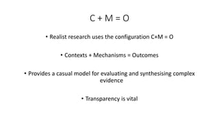 Intro to realist research | PPTX