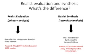 Intro to realist research | PPTX