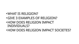 intro to religion.pptx 1st week first activity | PPTX