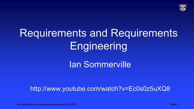 Intro to requirements eng. | PPT