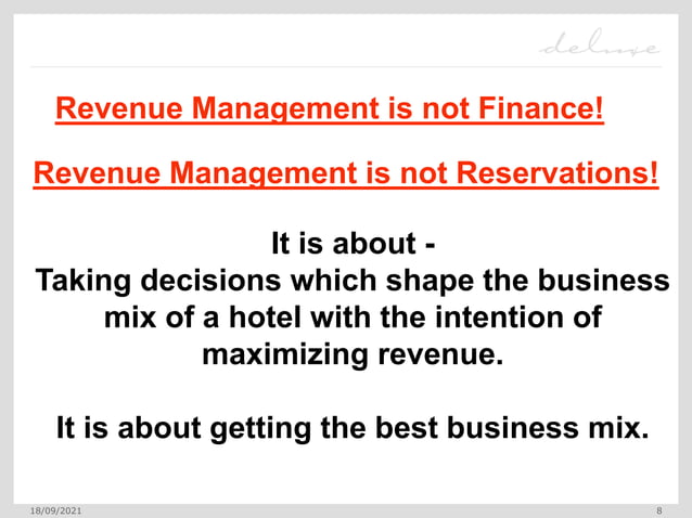 Intro to revenue management | PPT