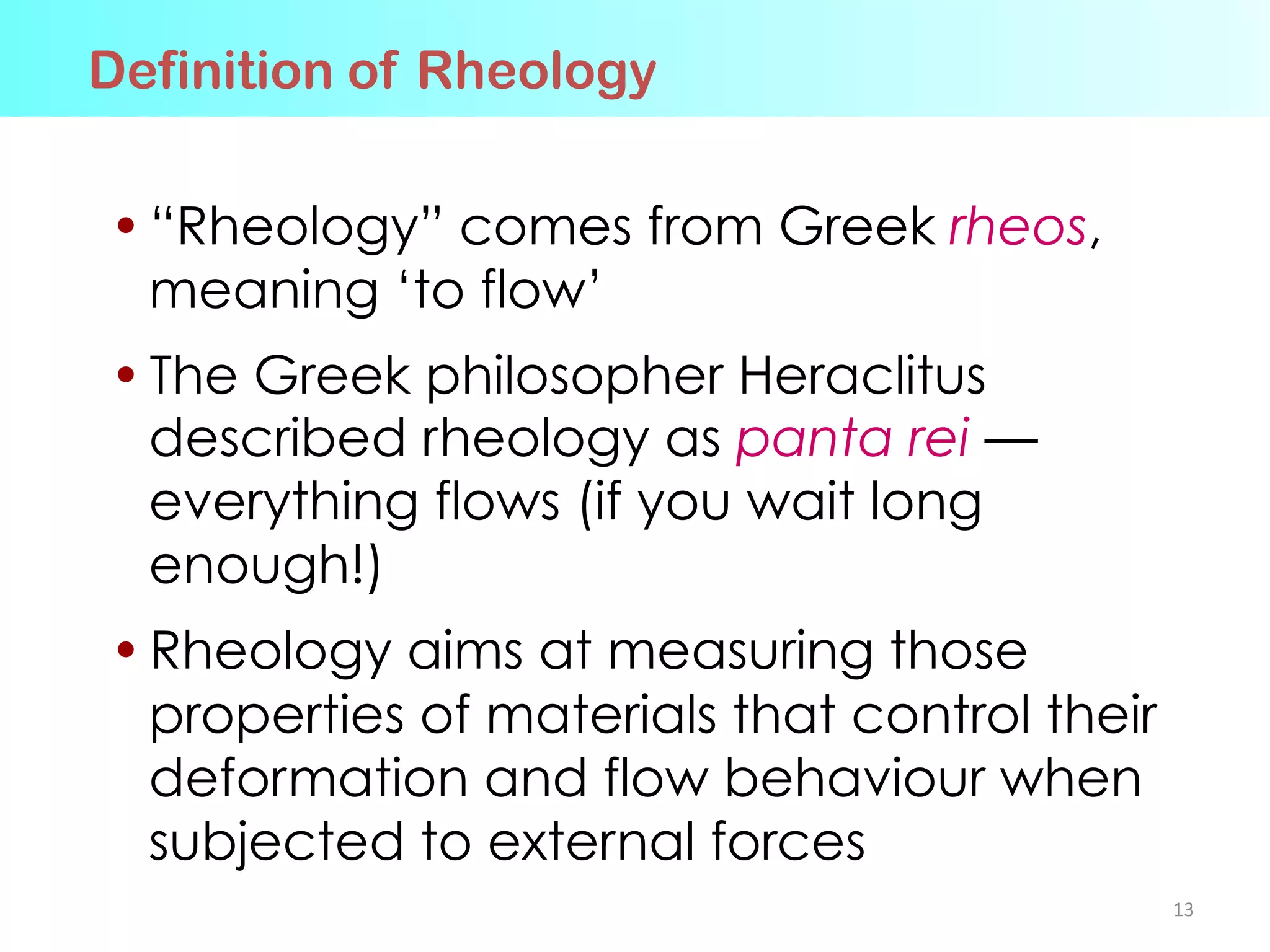Introduction to Food Rheology | PDF