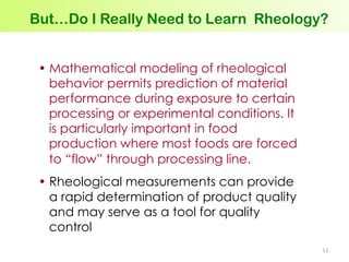 Introduction to Food Rheology | PDF