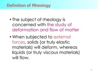 Introduction to Food Rheology | PDF