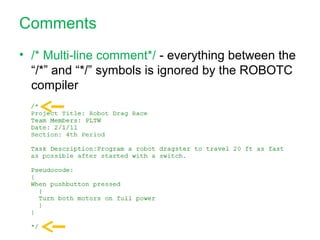 Intro to RobotC | PPT