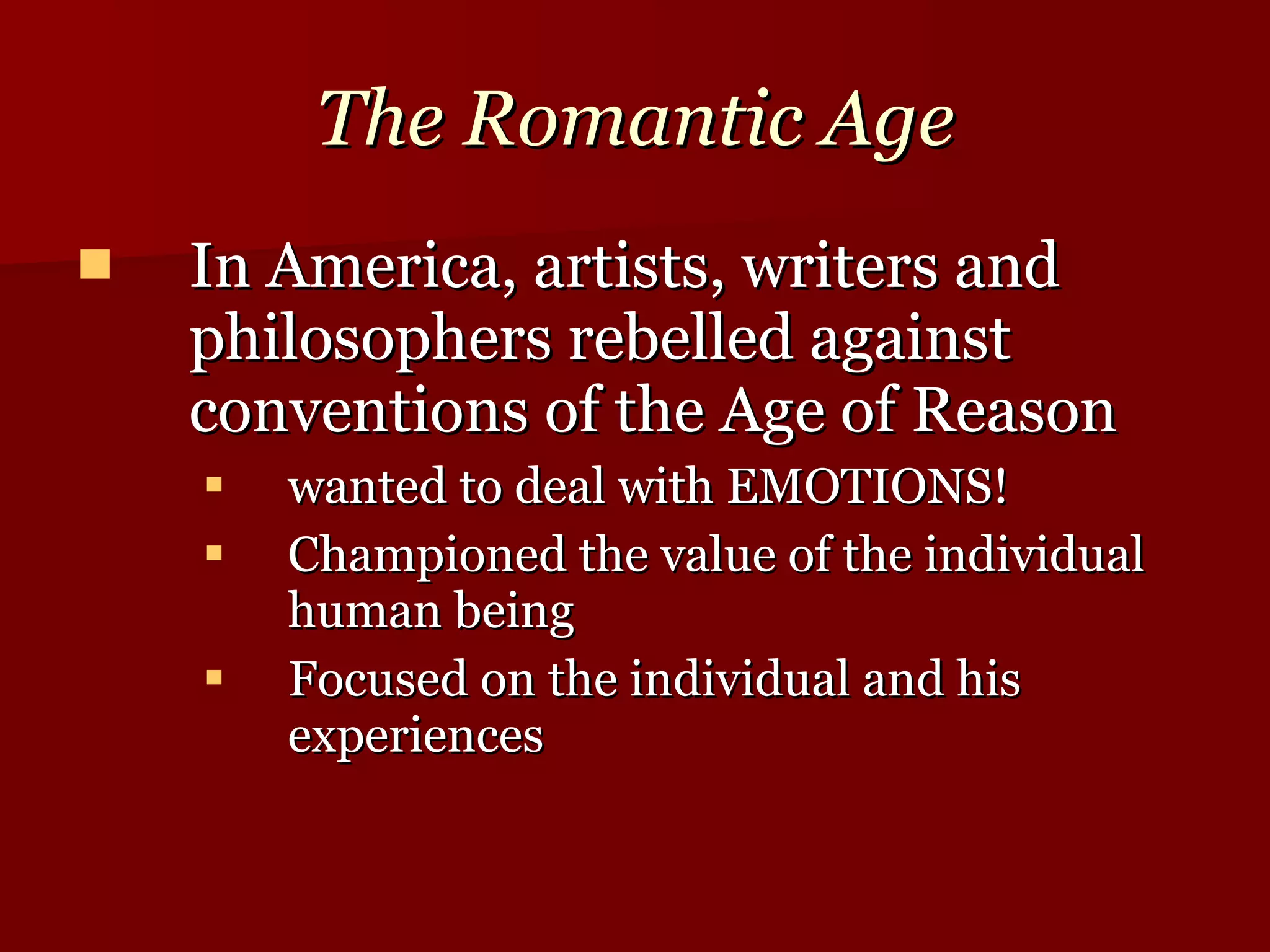 Introduction to Romanticism and the Romantic Hero | PPT