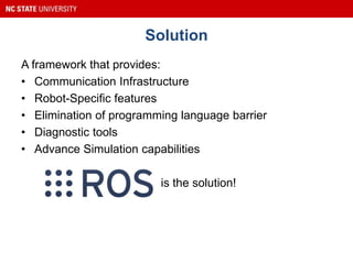Introduction to ROS (Robot Operating System) | PPTX
