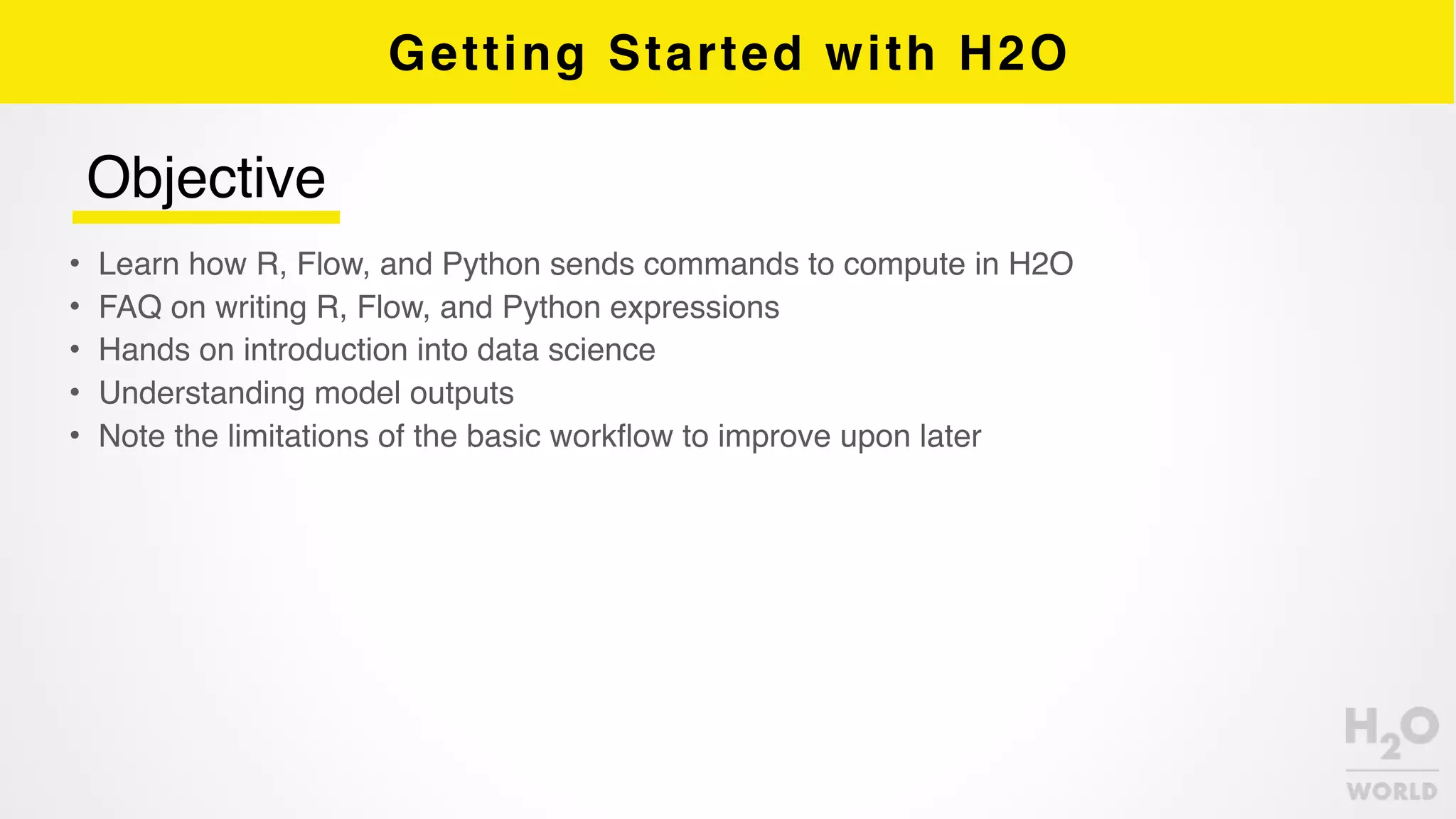H2O World - Intro to R, Python, and Flow - Amy Wang | PDF