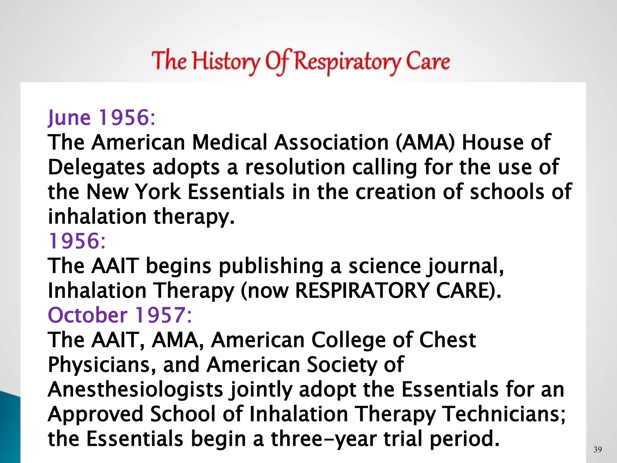 Introduction to respiratory therapy for RT students | PPTX