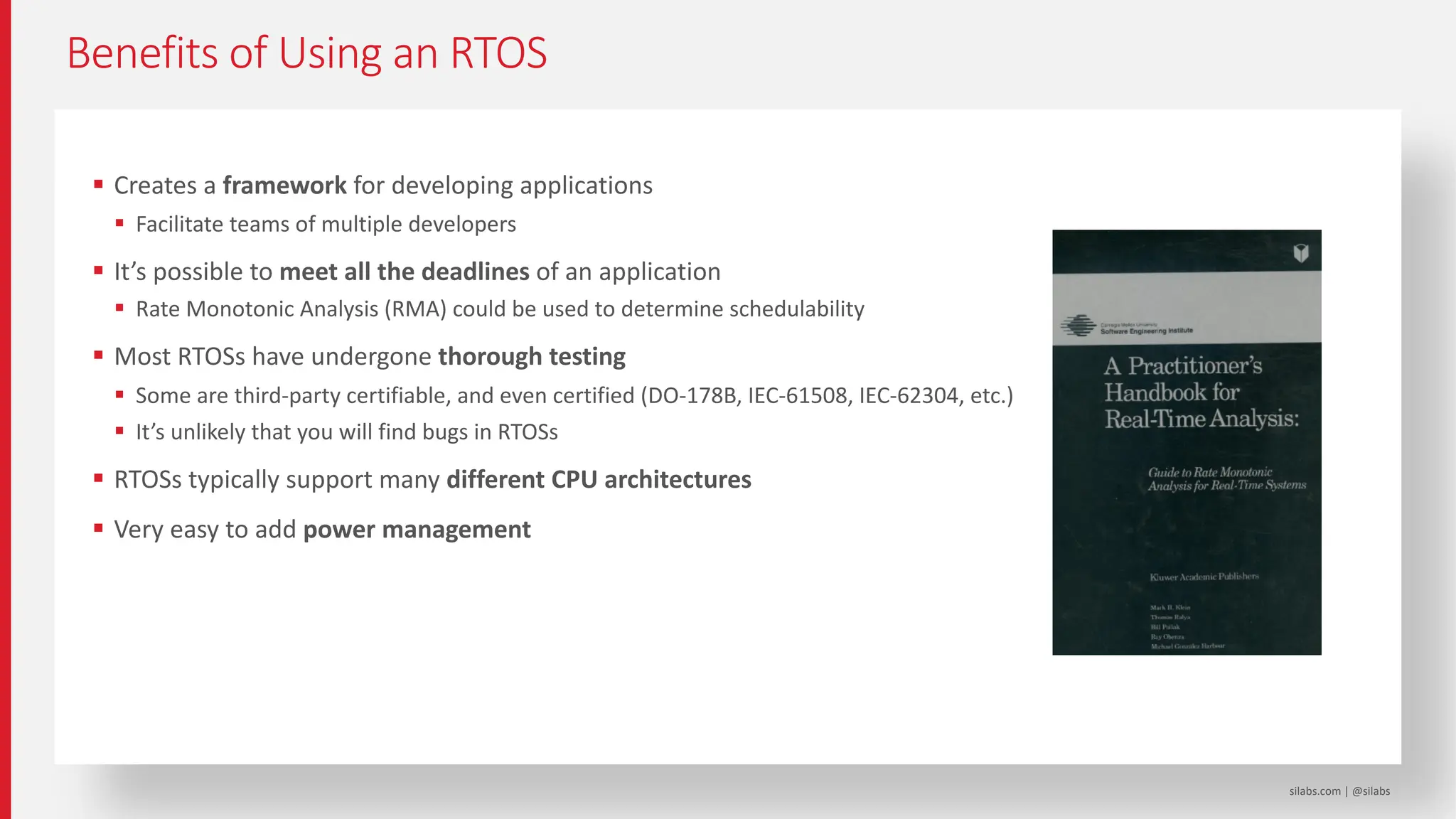 Intro To RTOS by Silicon labs covering fundamentals | PPT