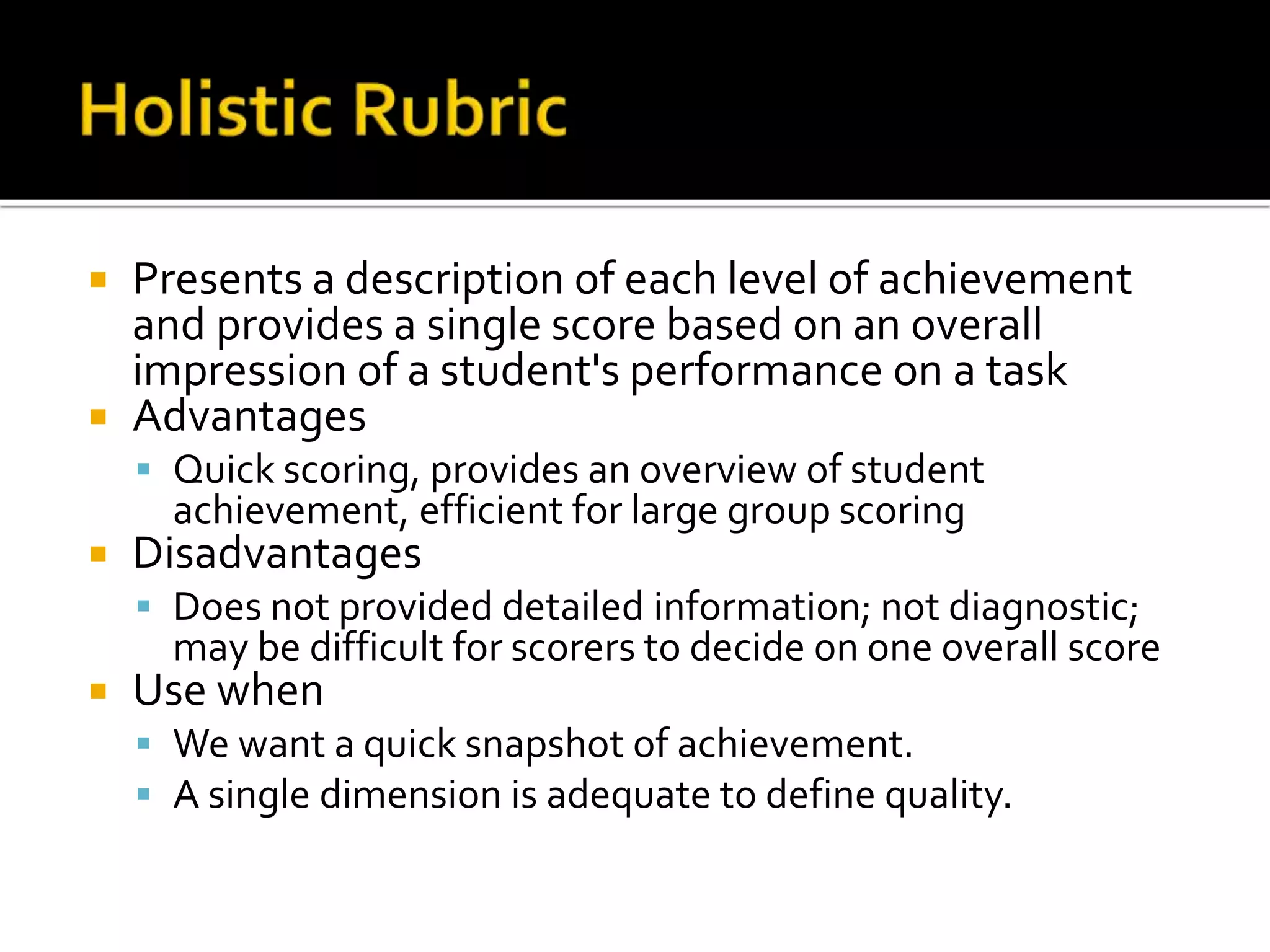 Intro to rubric | PPTX