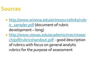 Intro to rubric | PPTX