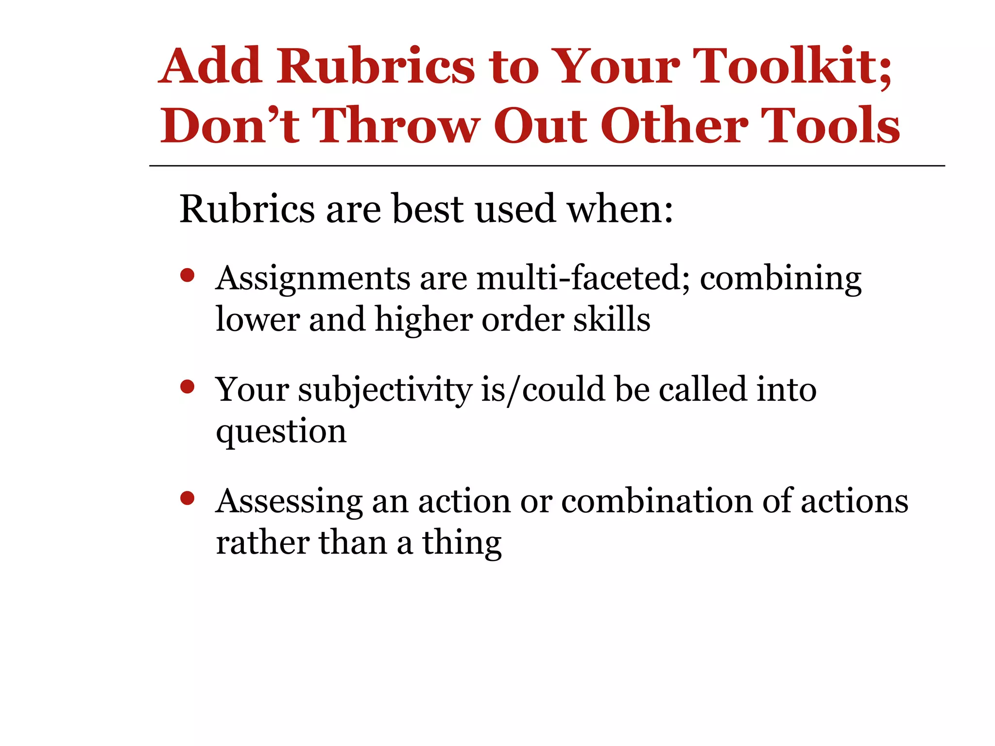 Intro to rubrics | PPT