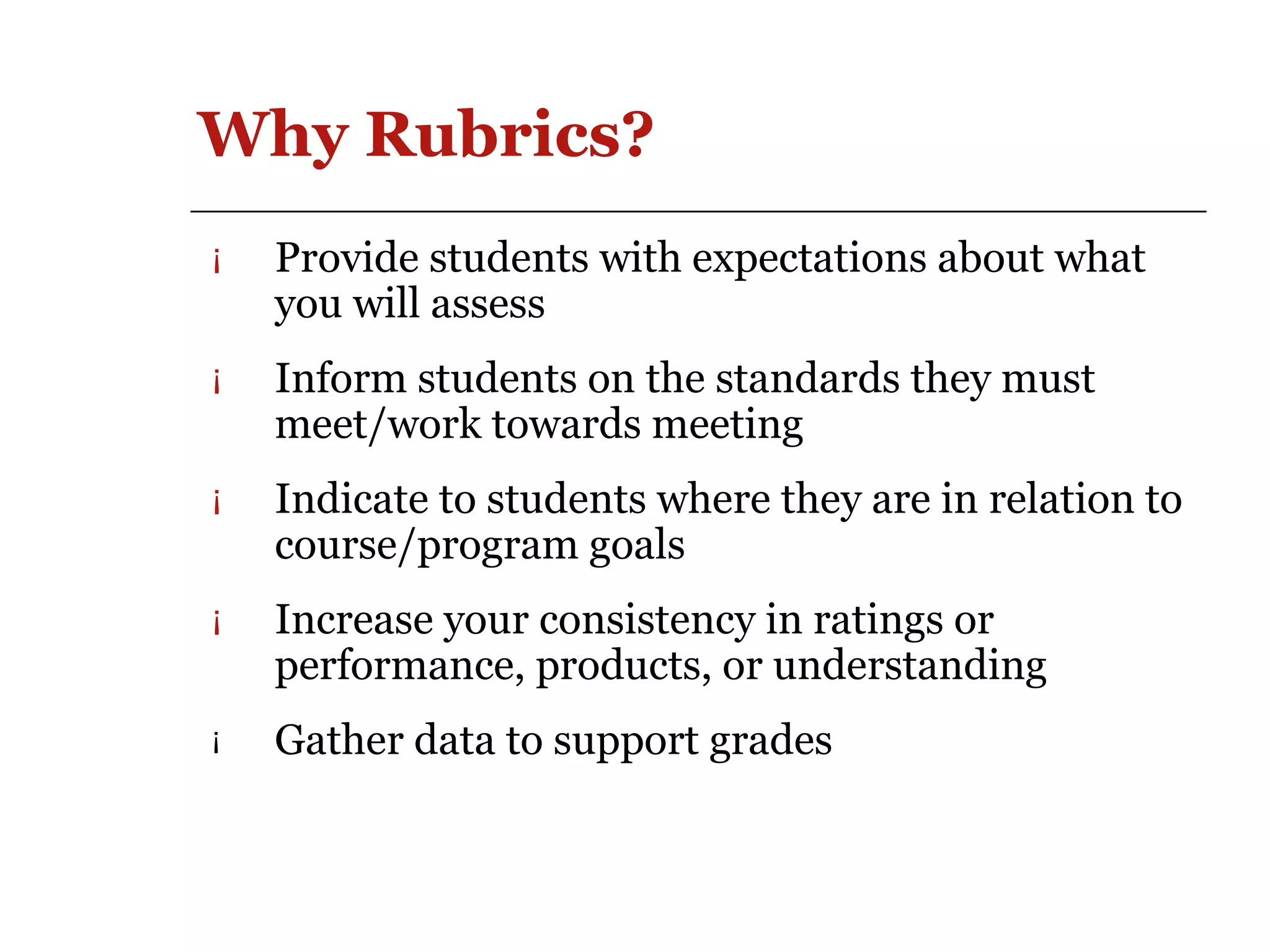 Intro to rubrics | PPT