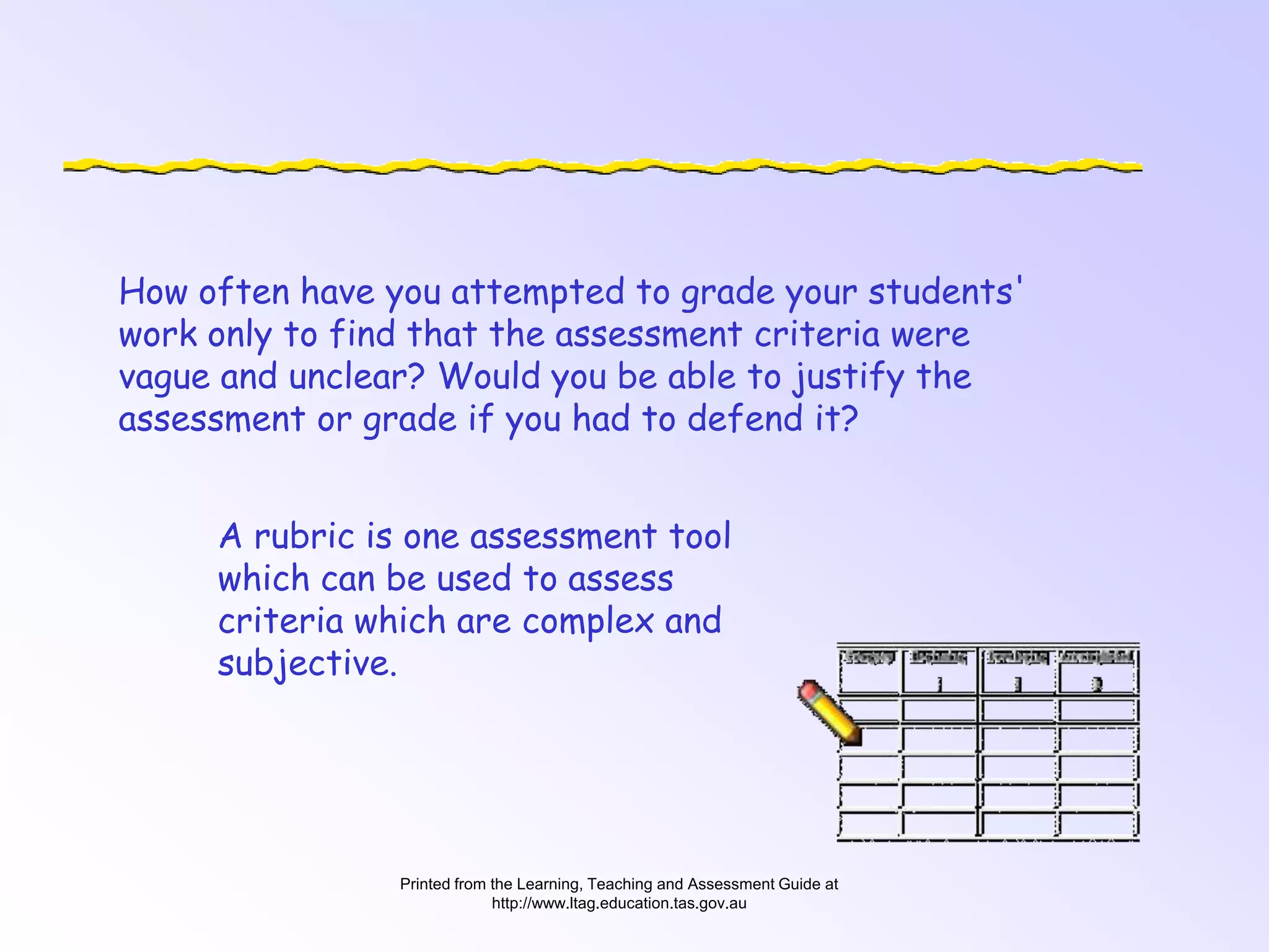 Introduction to Rubrics | PPT