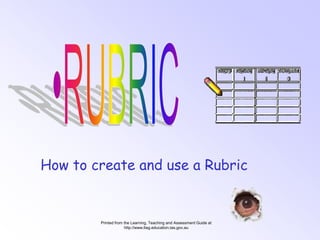 Introduction to Rubrics | PPT