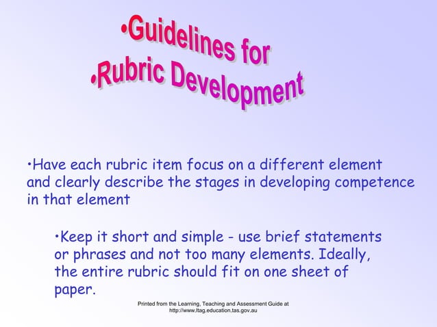 Introduction to Rubrics | PPT