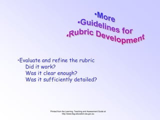 Introduction to Rubrics | PPT