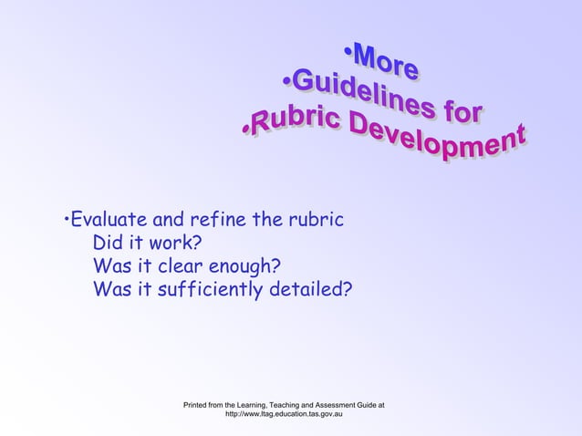 Introduction to Rubrics | PPT