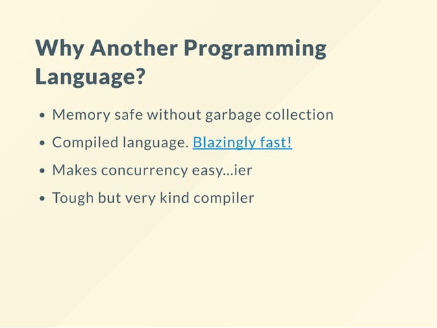 Introduction to Rust Programming Language | PPT