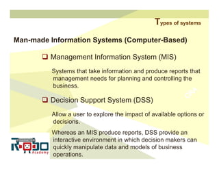 Introduction to System Analysis and Design - Cybernetics Robo Academy | PPT