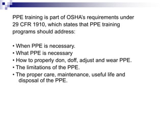 RONCO | Intro to Safety and Personal Protective Equipment (PPE) | PDF