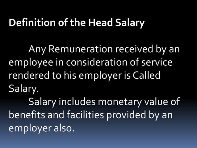 Introduction to salary | PPT
