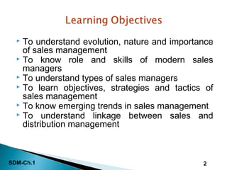 Intro to sales & distribution management | PPT