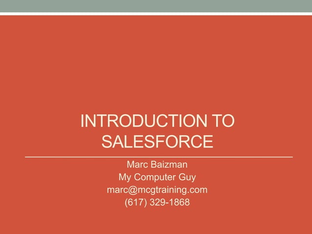 Intro to Salesforce for Nonprofits | PPTX