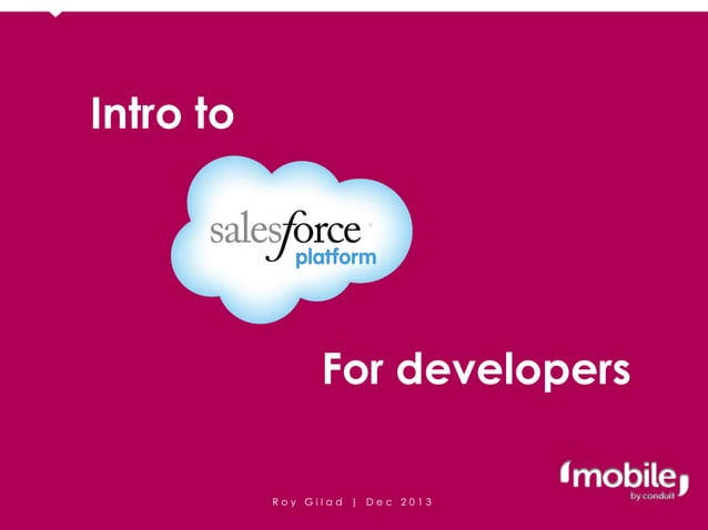 Intro to salesforce platform for developers | PPT
