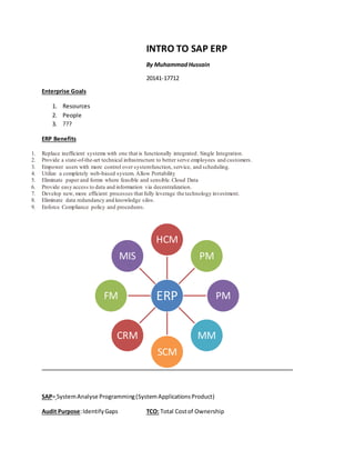 ERP Assignment | DOCX