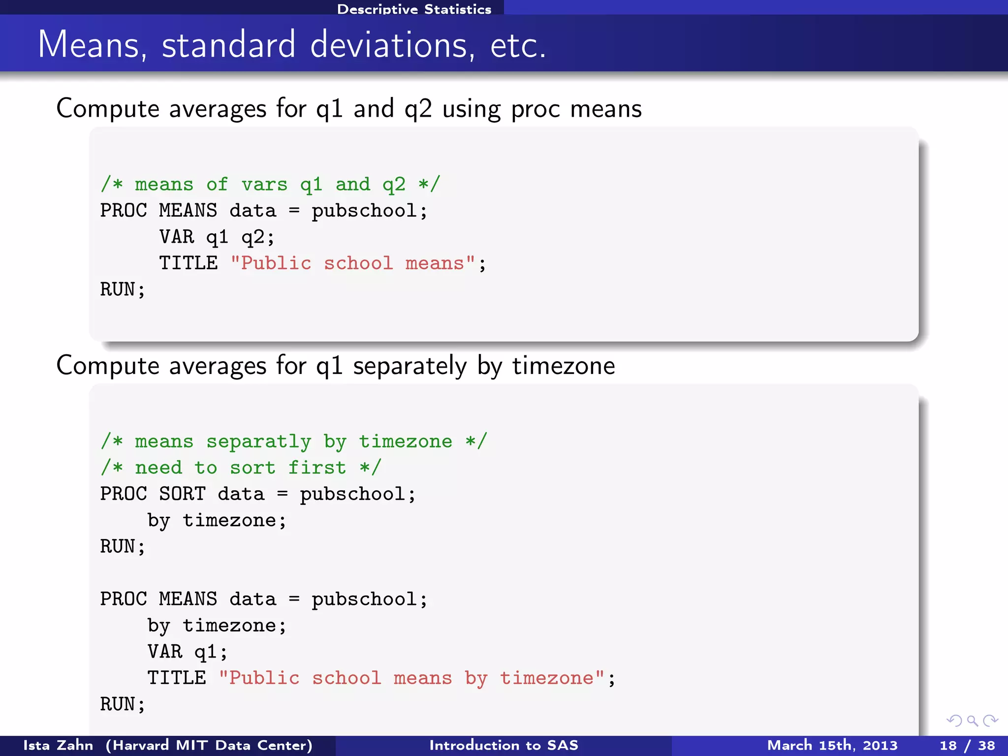 Introduction to SAS | PDF
