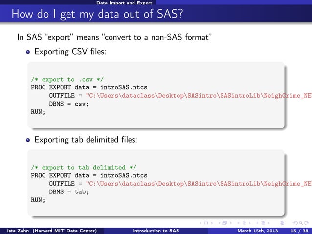 Introduction to SAS | PDF