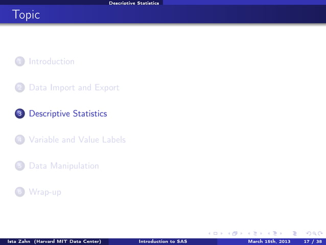 Introduction to SAS | PDF